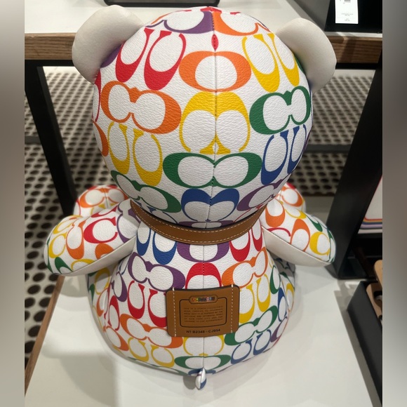 Coach | Other | Coach Collectible Bear In Rainbow Signature Canvas ...